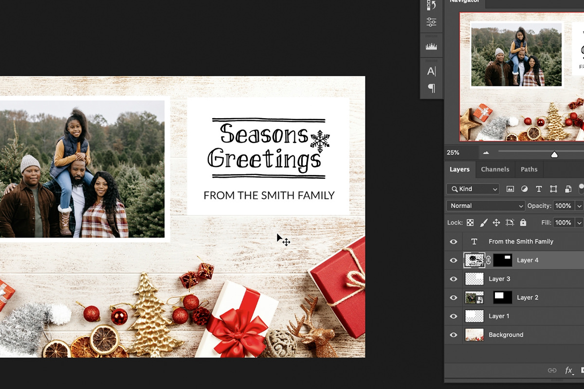 How to Create a Holiday Card in Photoshop - PHLEARN