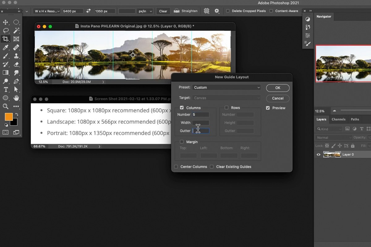 How To Split Images For Instagram's Multi-Post (Seamless Panoramas ...