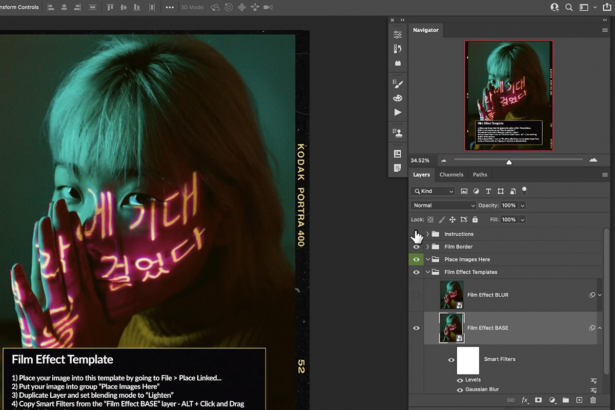 Create a Vintage Film Effect in Photoshop (PSD Template Included) - PHLEARN