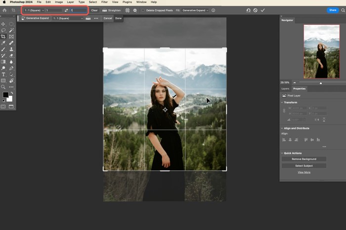 How to Crop to Any Ratio & Expand with AI in Photoshop - PHLEARN