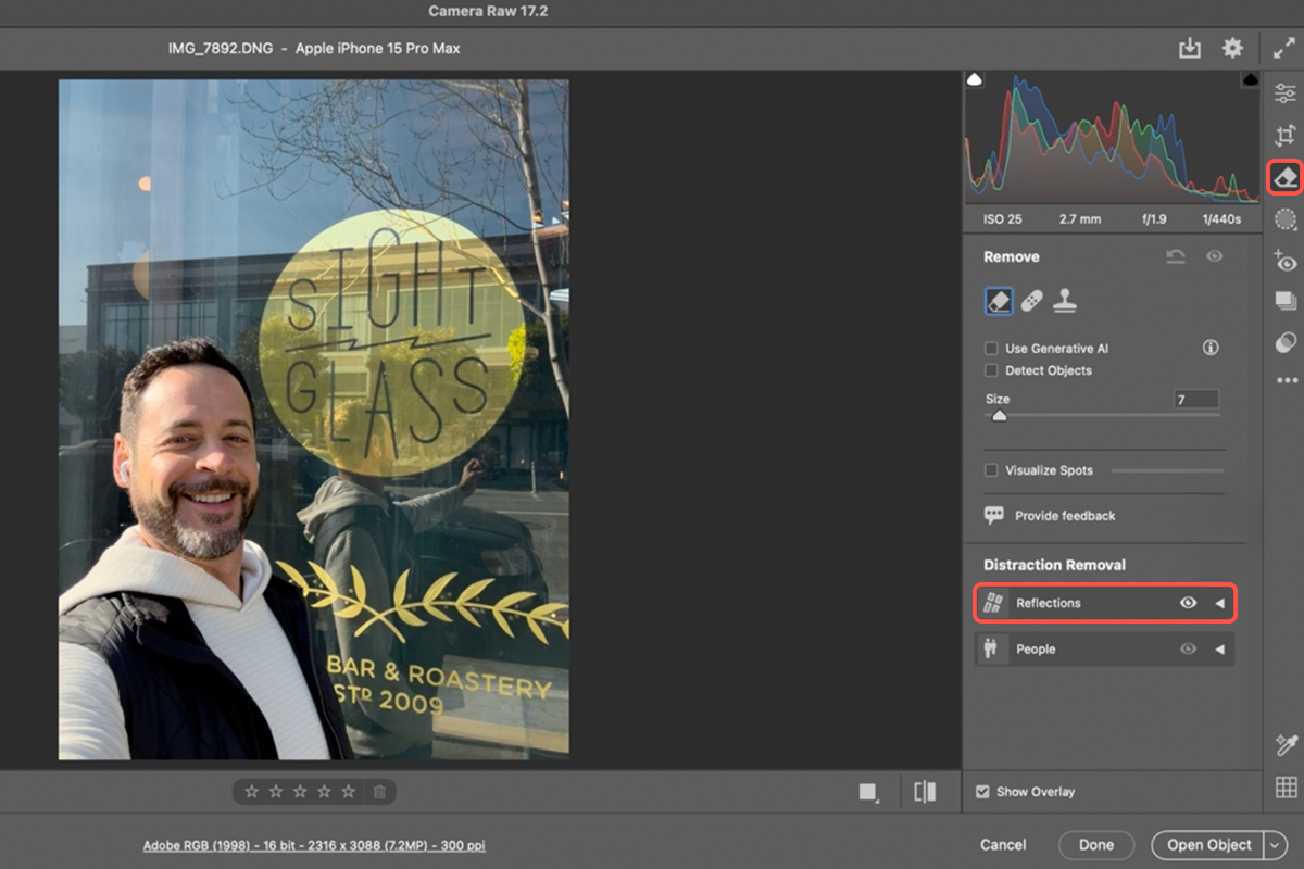 Adobe Camera RAW: New Remove Reflections Tool - PHLEARN