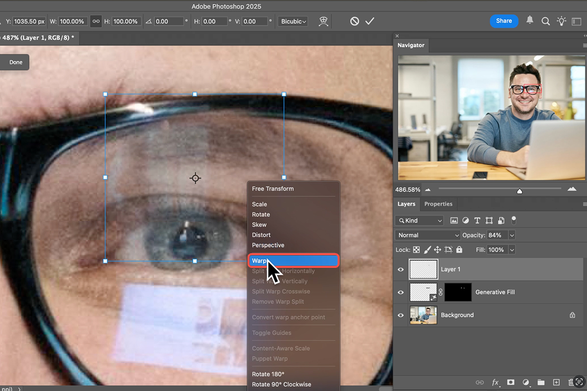 How to Fix Glare on Eyeglasses in Photoshop - PHLEARN